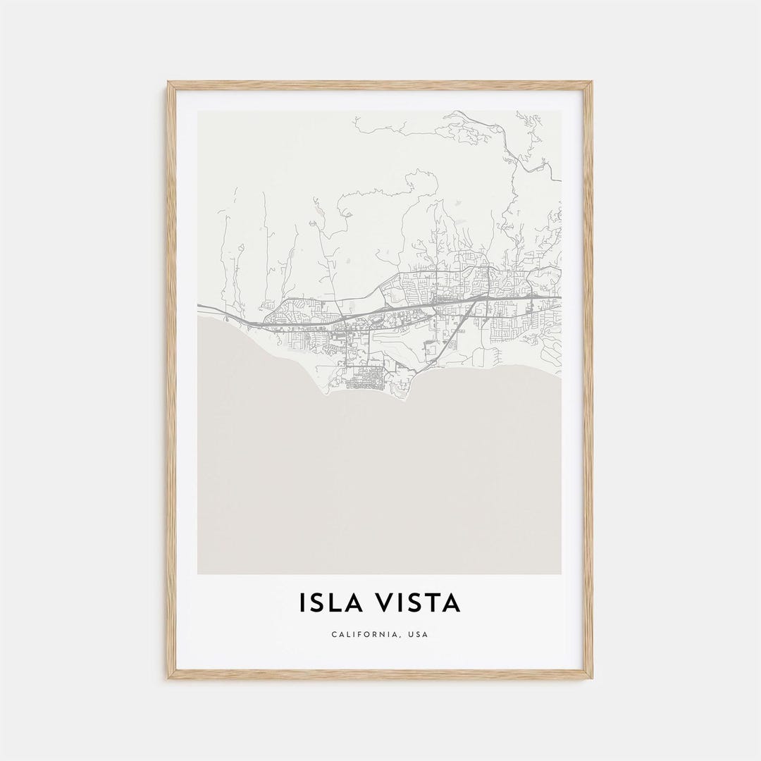 Map of Isla Vista Print, Isla Vista Map Gift, Isla Vista Poster, City ...