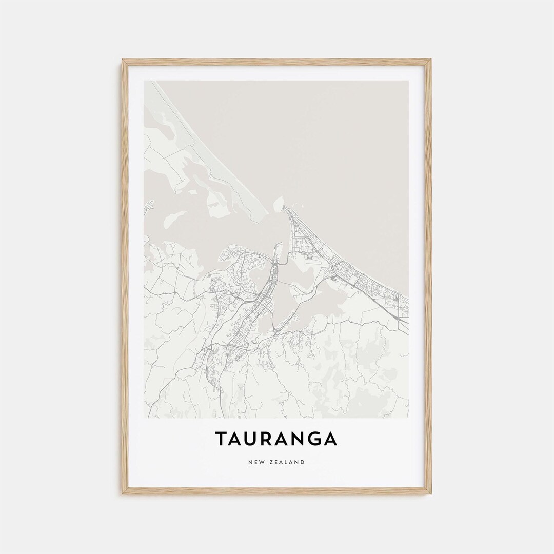 Map of Tauranga Print, Tauranga Map Gift, Tauranga Poster, City Map ...