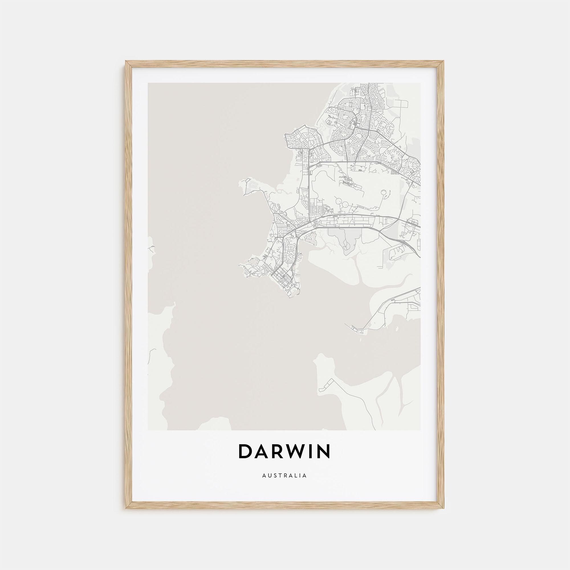 Map of Darwin Print, Darwin Map Gift, Darwin Poster, City Map Artwork ...