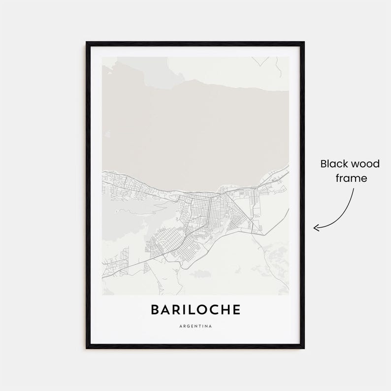 Map of Bariloche Print, Bariloche Map Gift, Bariloche Poster, City Map ...