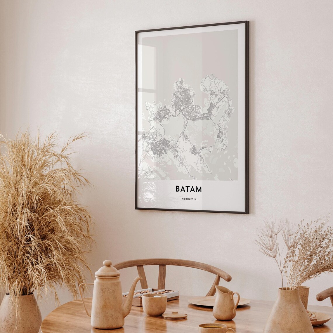 Map of Batam Print, Batam Map Gift, Batam Poster, City Map Artwork for ...