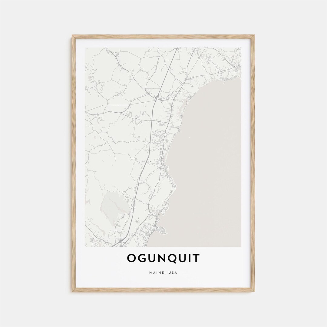 Map of Ogunquit Print, Ogunquit Map Gift, Ogunquit Poster, City Map ...