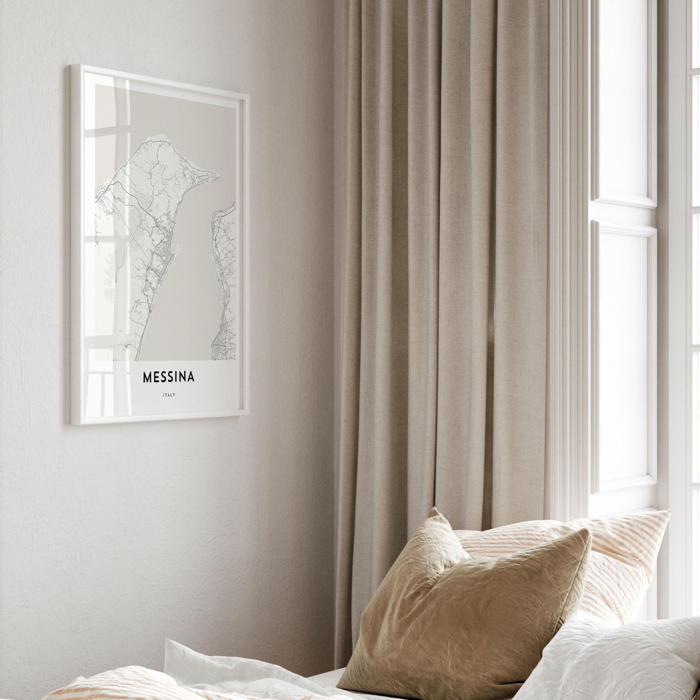 Map of Messina Print, Messina Map Gift, Messina Poster, City Map ...