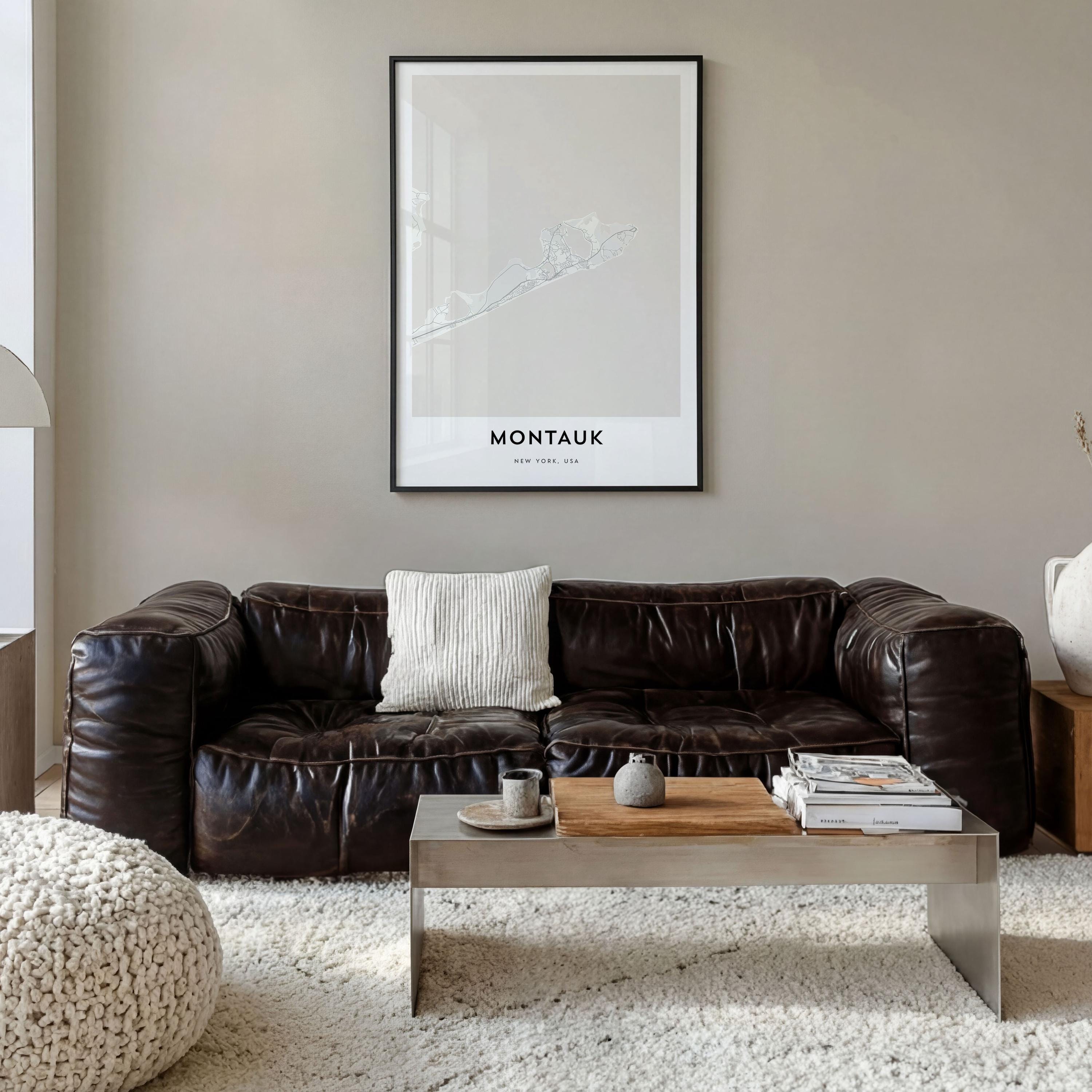 Montauk Map Poster Print, Long Island Wall Art, New York Decor, USA ...