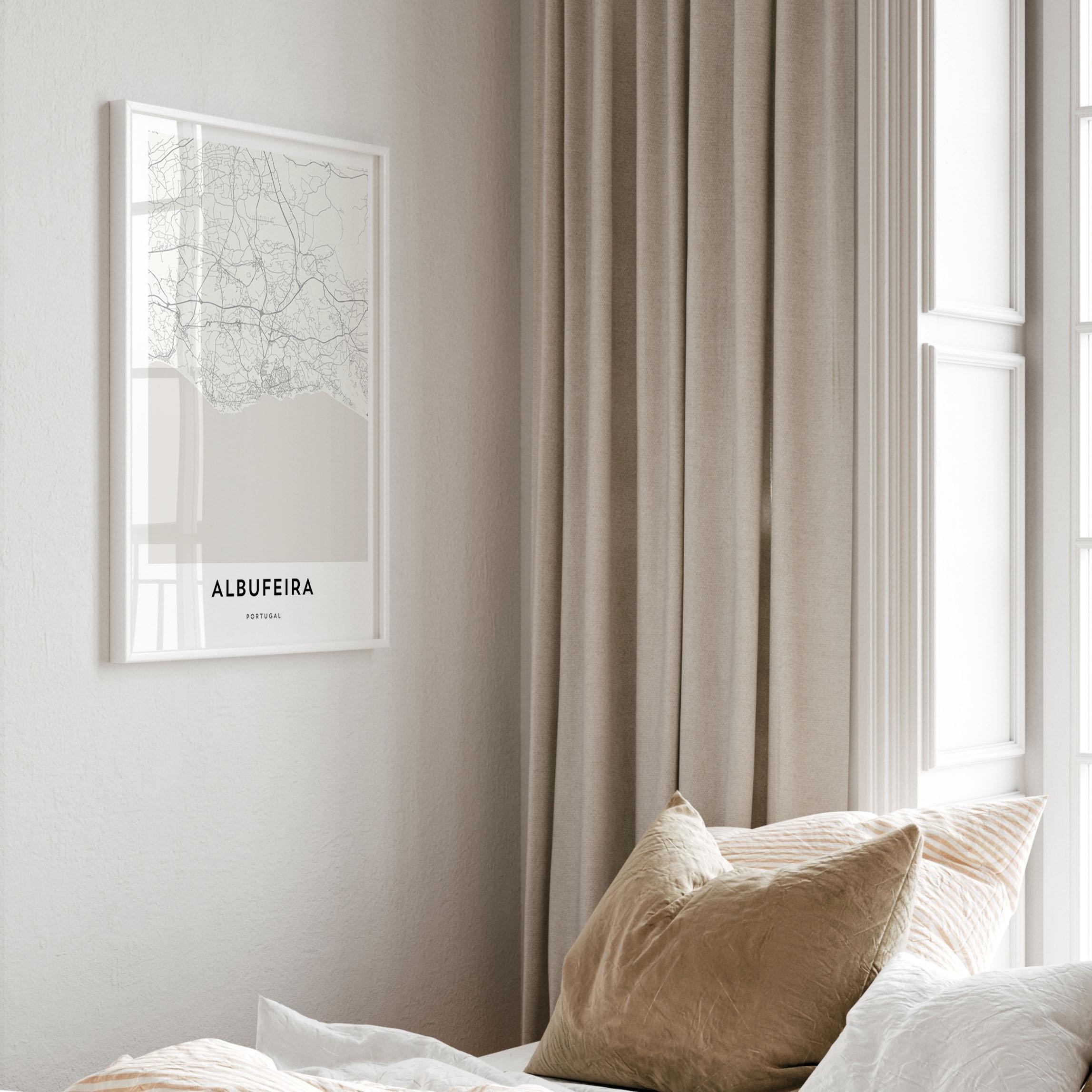 Map of Albufeira Print, Albufeira Map Gift, Albufeira Poster, City Map ...