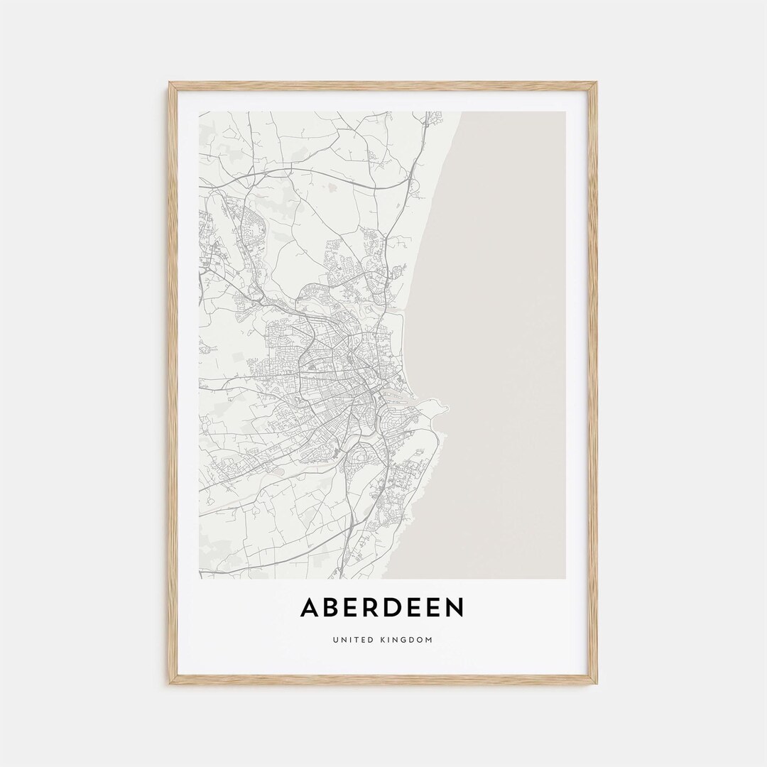 Map of Aberdeen Print, Aberdeen Map Gift, Aberdeen Poster, City Map ...