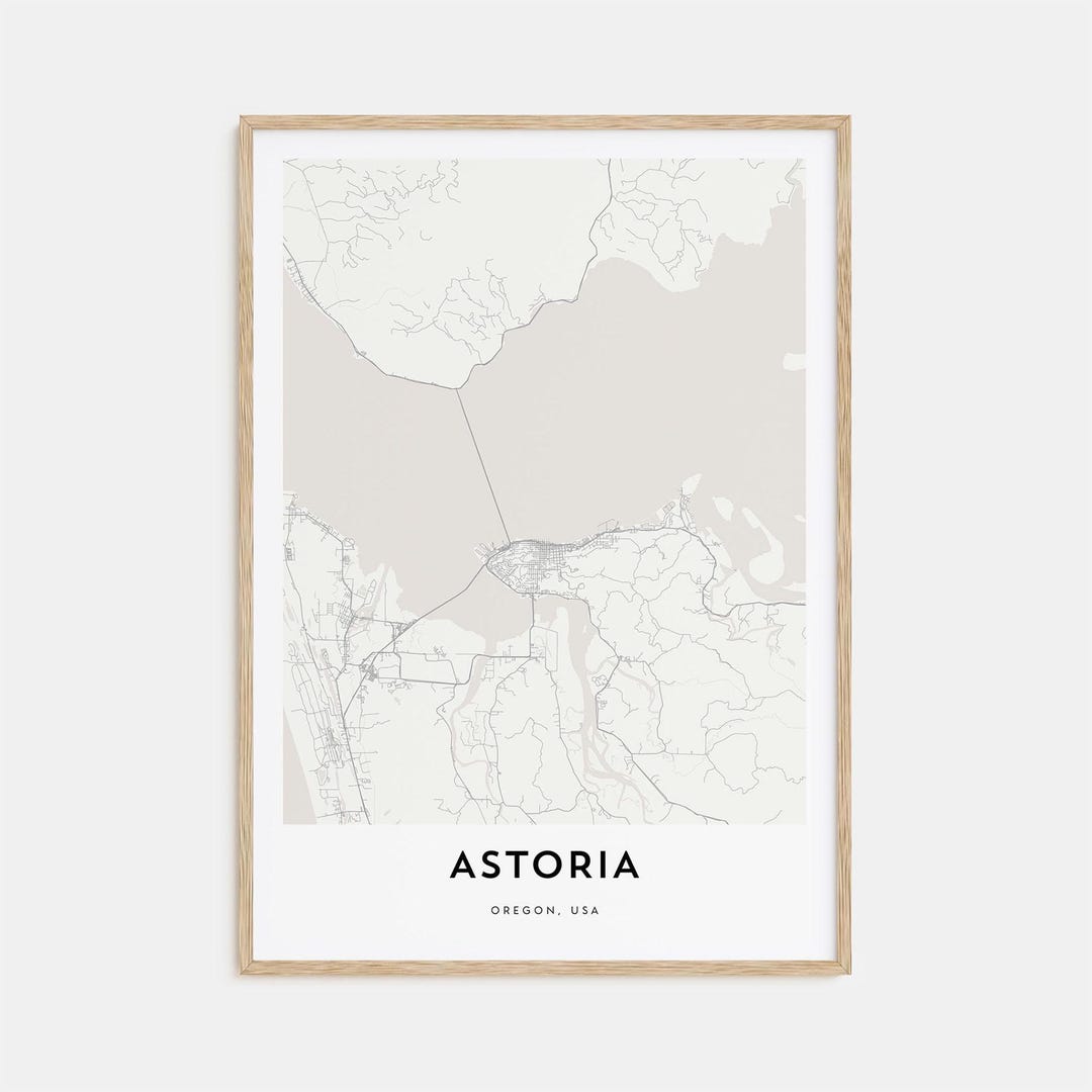 Map of Astoria Oregon Print, Astoria Map Gift, Astoria Poster, City Map ...