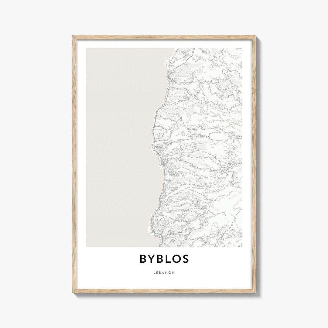 Map of Byblos Print, Byblos Map Gift, Byblos Poster, City Map Artwork ...