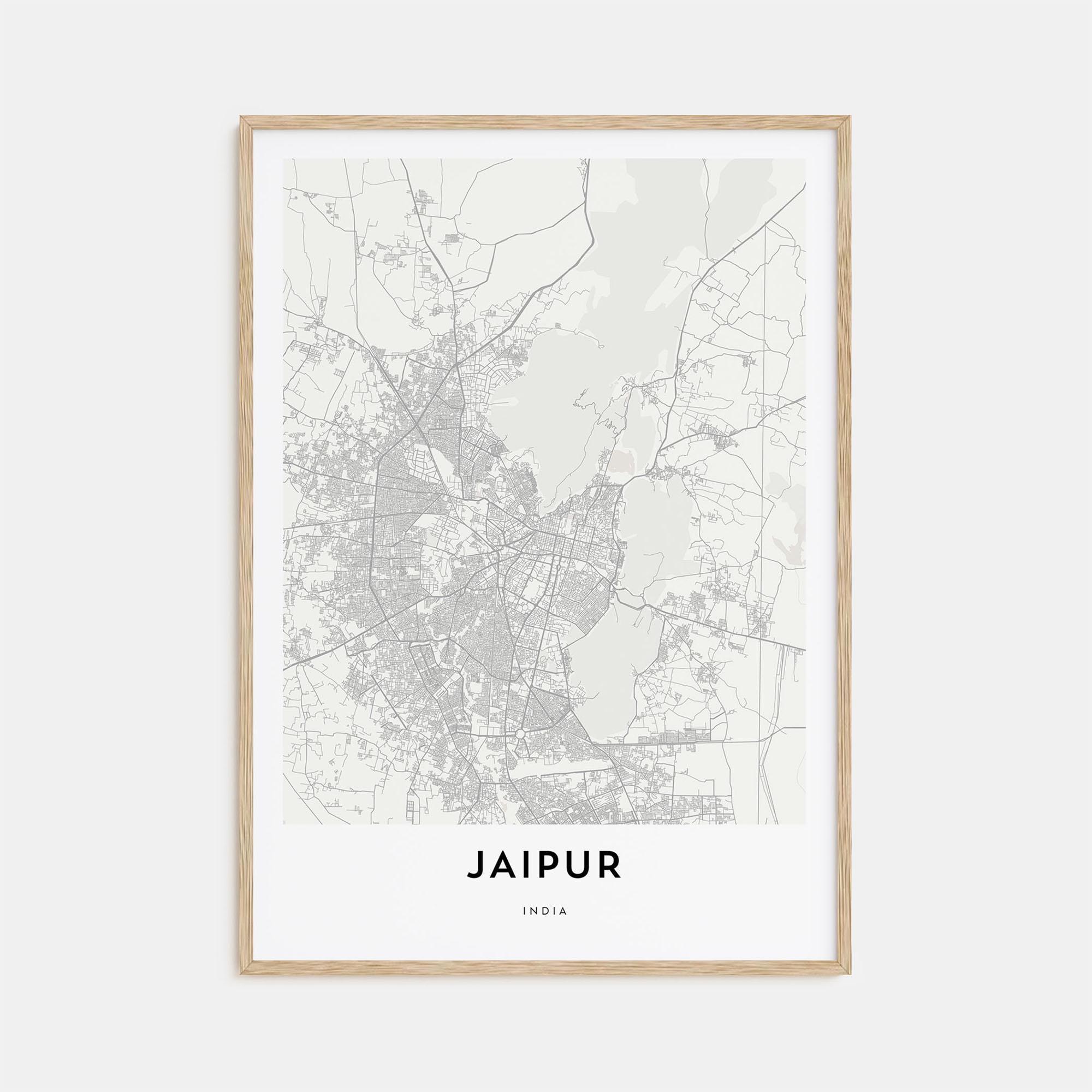 Map of Jaipur Print, Jaipur Map Gift, Jaipur Poster, City Map Artwork ...