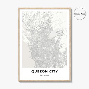 Map of Quezon City Print, Quezon City Map Gift, Quezon City Poster ...