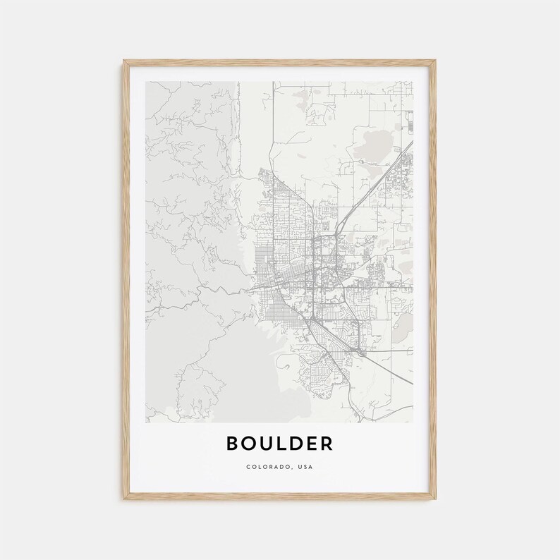 Map of Boulder Print, Boulder Map Gift, Boulder Poster, City Map ...