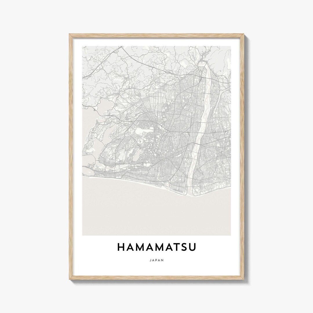 Map of Hamamatsu Print, Hamamatsu Map Gift, Hamamatsu Poster, City Map ...