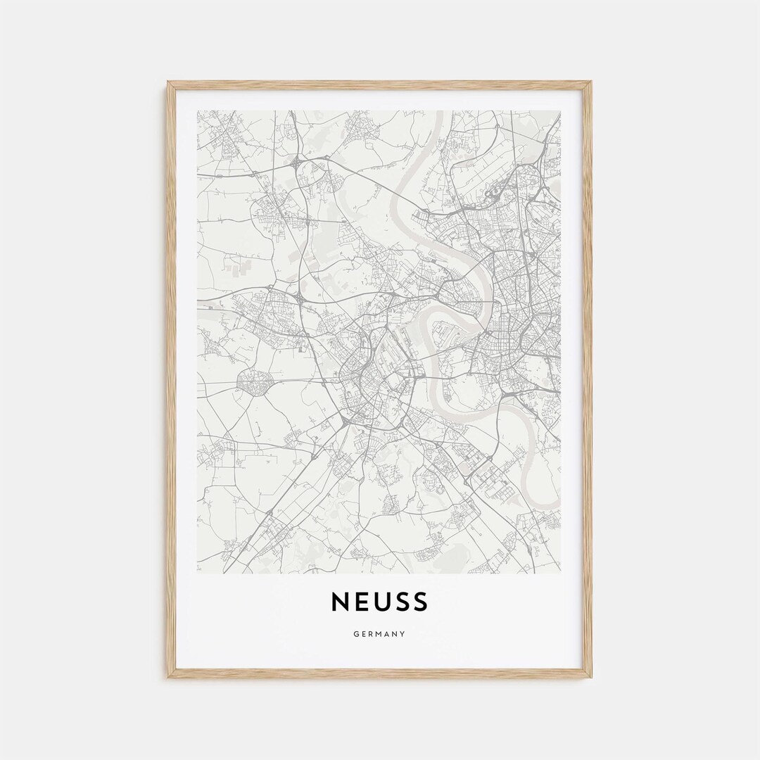 Map of Neuss Print, Neuss Map Gift, Neuss Poster, City Map Artwork for ...