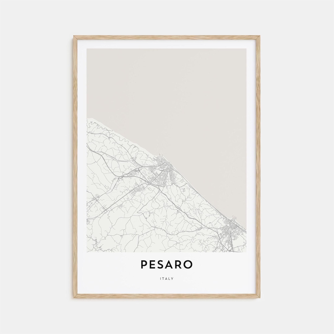 Map of Pesaro Print, Pesaro Map Gift, Pesaro Poster, City Map Artwork ...