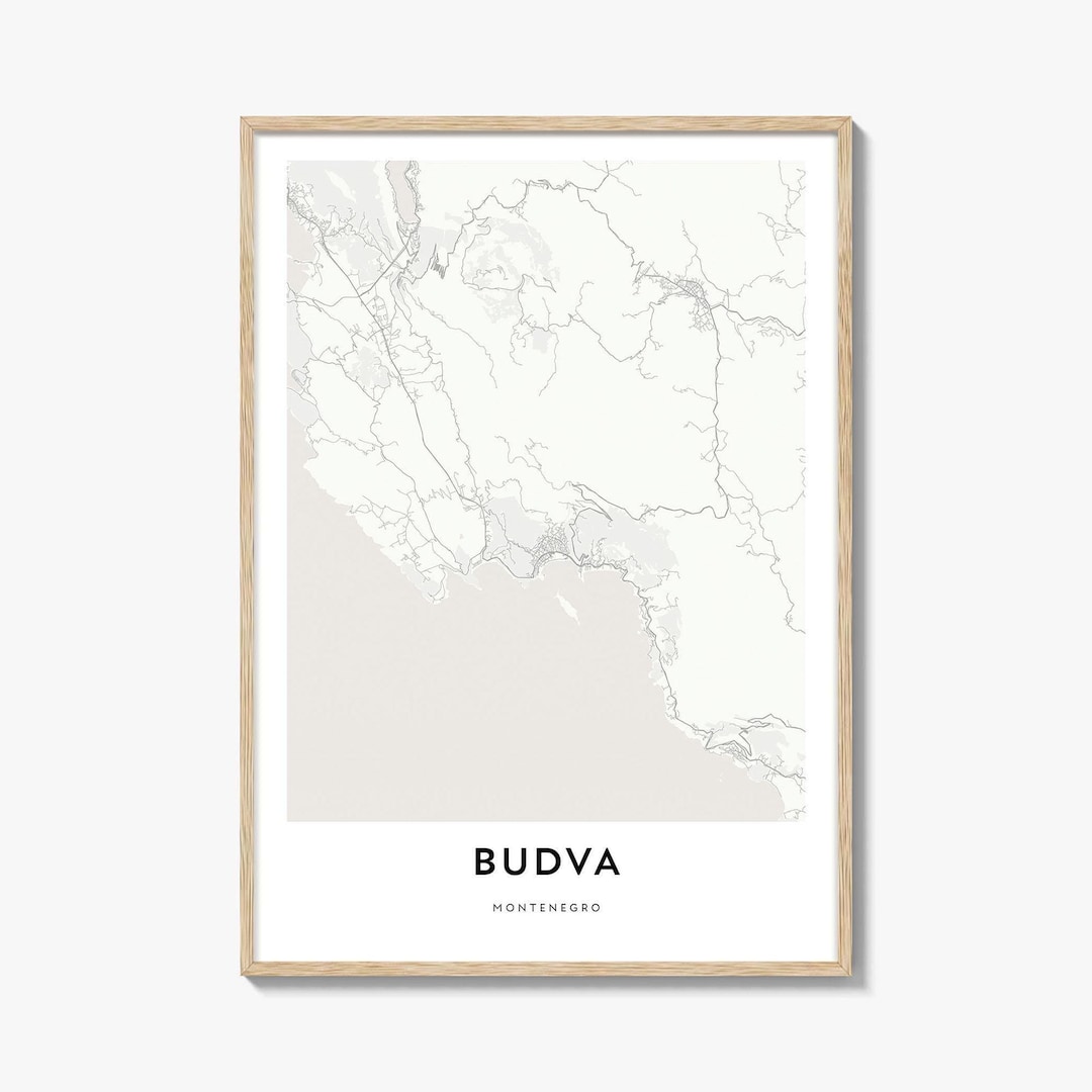 Budva Map Print: Montenegro City Map Artwork - Etsy