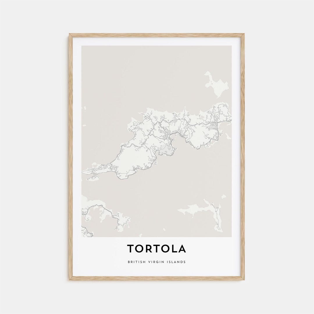Map of Tortola Print, Tortola Map Gift, Tortola Poster, City Map ...