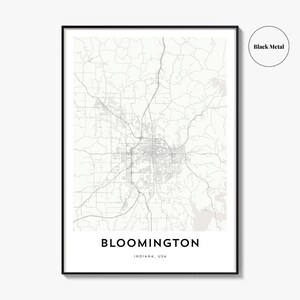 Map of Bloomington Print, Bloomington Map Gift, Bloomington Poster ...