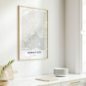 Map of Kuwait City Print, Kuwait City Map Gift, Kuwait City Poster ...