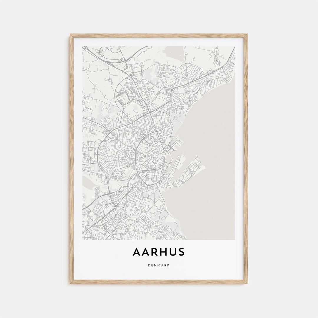 Map of Aarhus Print, Aarhus Map Gift, Aarhus Poster, City Map Artwork ...