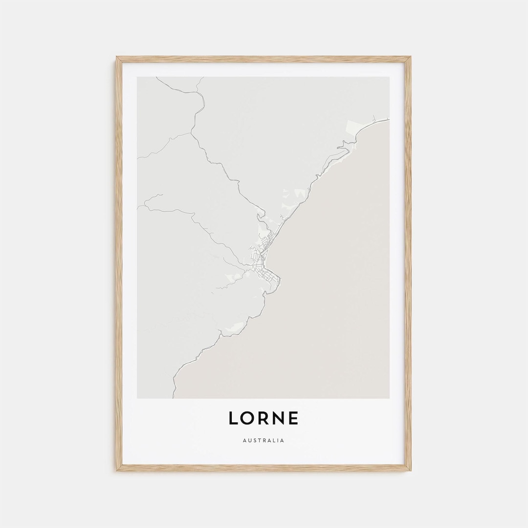 Map of Lorne Print, Lorne Map Gift, Lorne Poster, City Map Artwork for ...