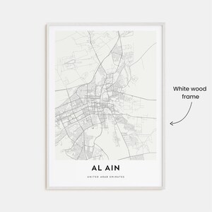 Map of Al Ain Print, Al Ain Map Gift, Al Ain Poster, City Map Artwork ...