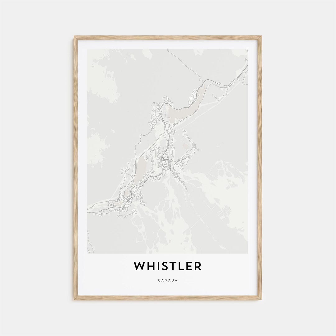 Map of Whistler Print, Whistler Map Gift, Whistler Poster, City Map ...