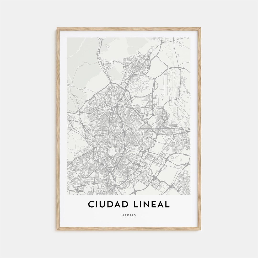 Map of Ciudad Lineal Print, Ciudad Lineal Map Gift, Ciudad Lineal ...
