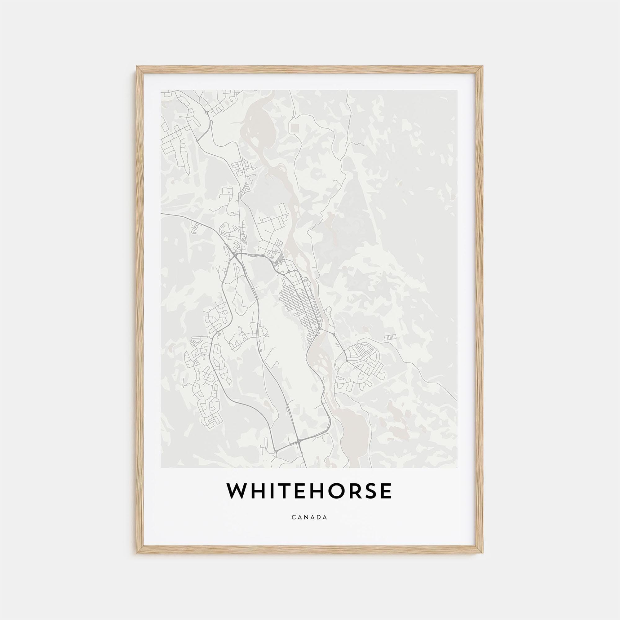 Map of Whitehorse Print, Whitehorse Map Gift, Whitehorse Poster, City ...