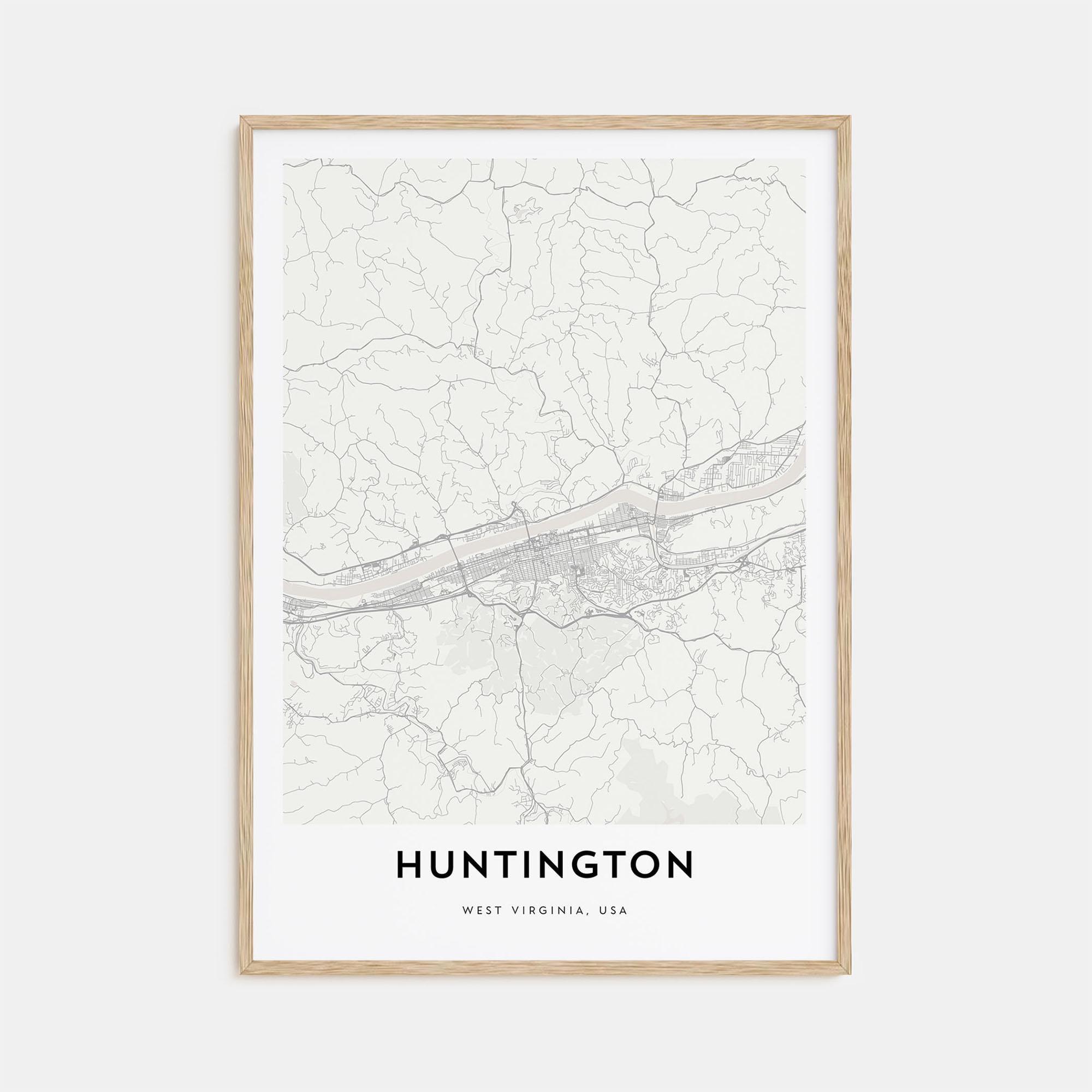 Map of Huntington Print, Huntington Map Gift, Huntington Poster, City ...