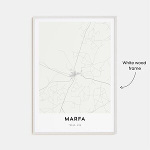 Map of Marfa Print, Marfa Map Gift, Marfa Poster, City Map Artwork for ...