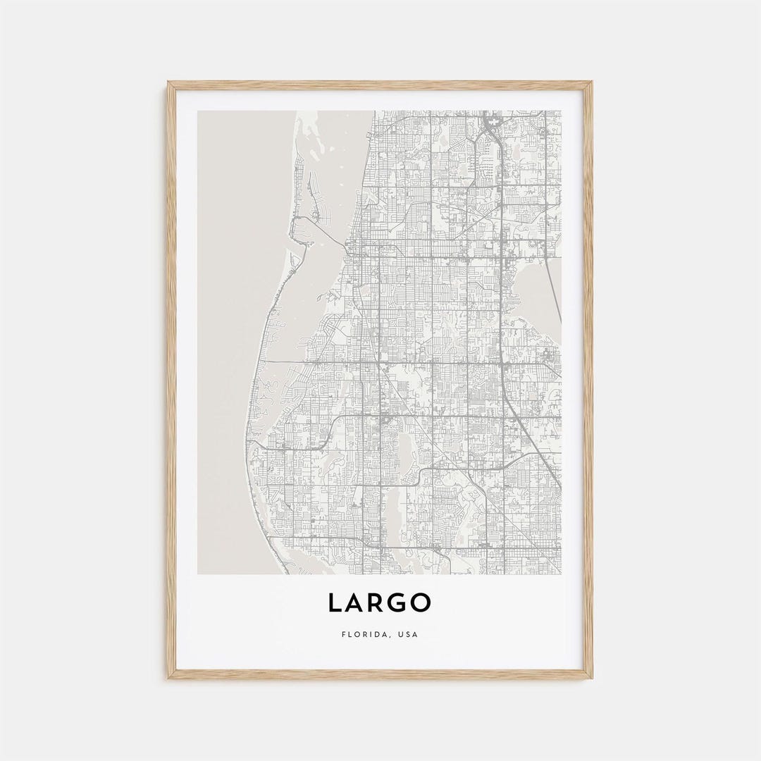 Map of Largo Print, Largo Map Gift, Largo Poster, City Map Artwork for ...