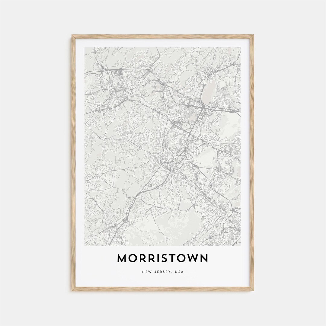 Map of Morristown Print, Morristown Map Gift, Morristown Poster, City ...