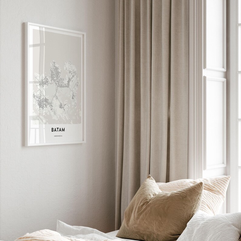 Map of Batam Print, Batam Map Gift, Batam Poster, City Map Artwork for ...