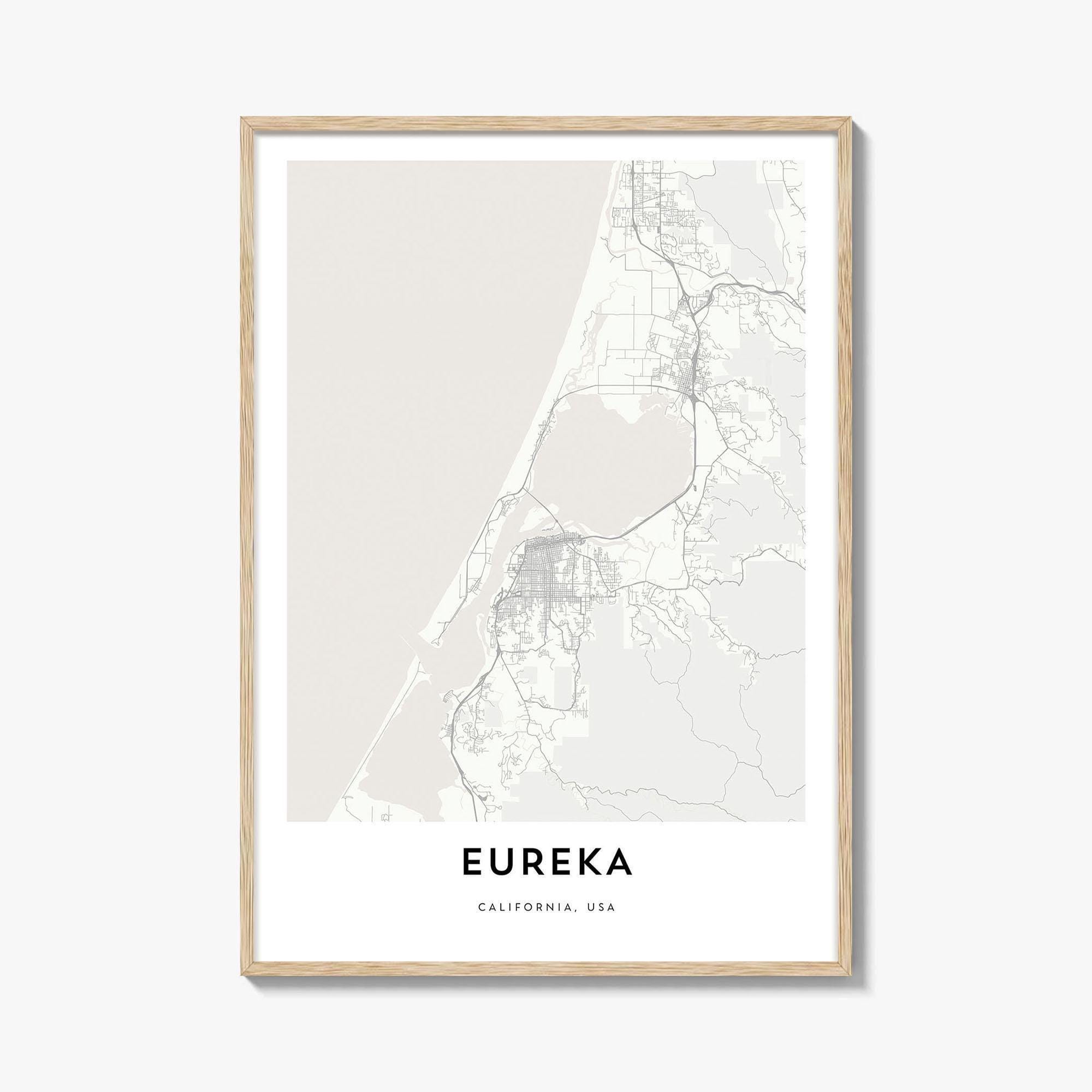 Map of Eureka Print, Eureka Map Gift, Eureka Poster, City Map Artwork ...