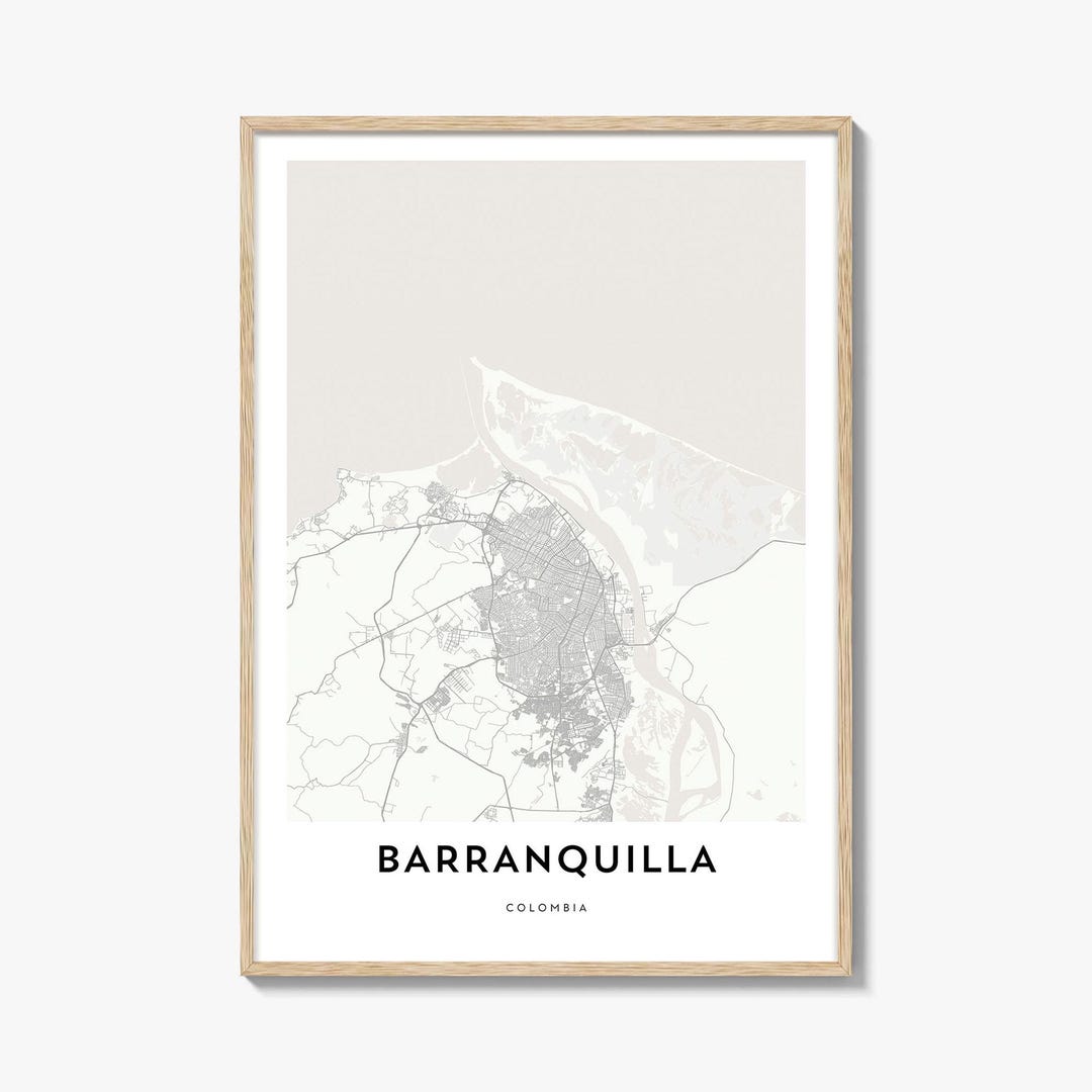 Map of Barranquilla Print, Barranquilla Map Gift, Barranquilla Poster ...