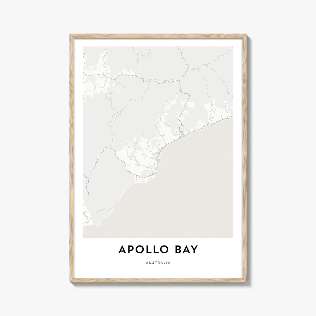 Map of Apollo Bay Print, Apollo Bay Map Gift, Apollo Bay Poster, City ...