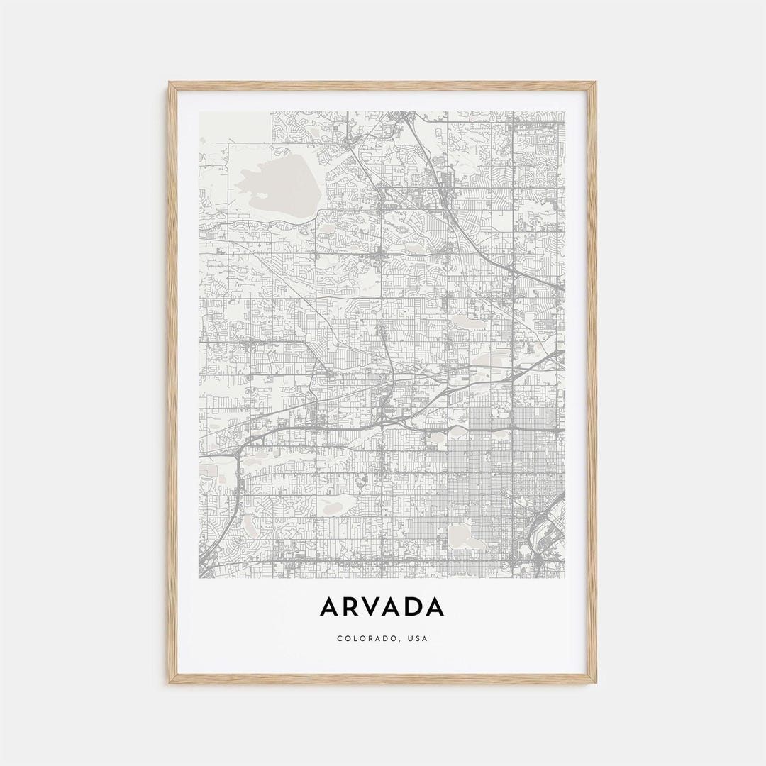 Map of Arvada Print, Arvada Map Gift, Arvada Poster, City Map Artwork ...