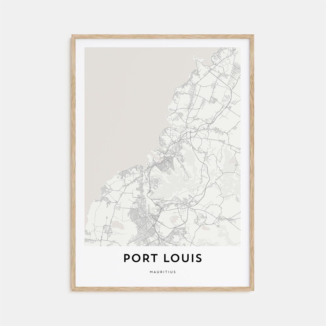 Map of Port Louis Print, Port Louis Map Gift, Port Louis Poster, City ...