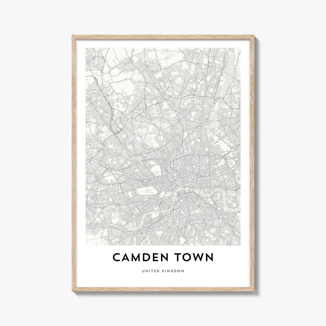 Map of Camden Town Print, Camden Town Map Gift, Camden Town Poster ...