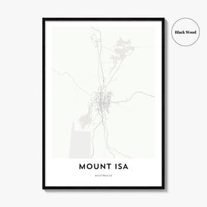 Map of Mount Isa Print, Mount Isa Map Gift, Mount Isa Poster, City Map ...