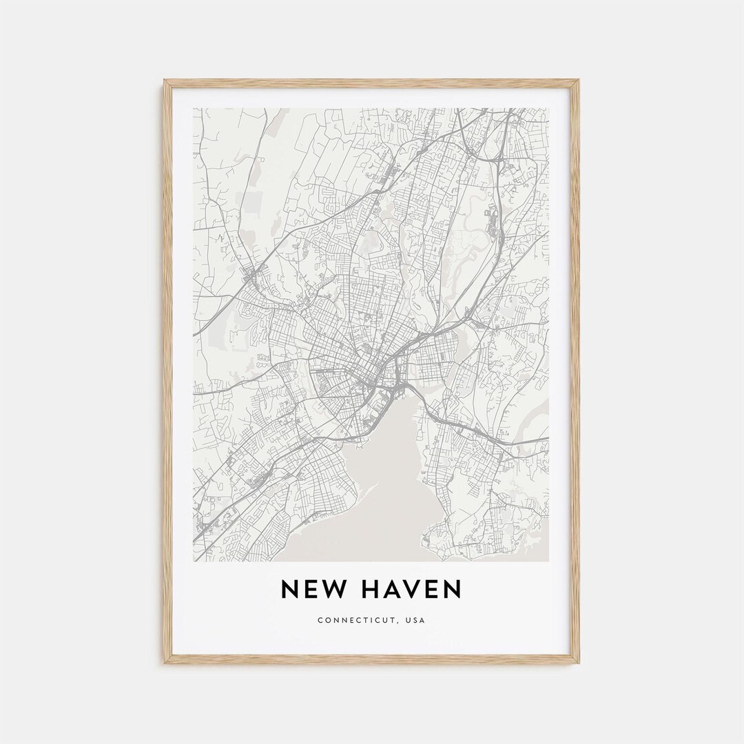 Map of New Haven Print, New Haven Map Gift, New Haven Poster, City Map ...