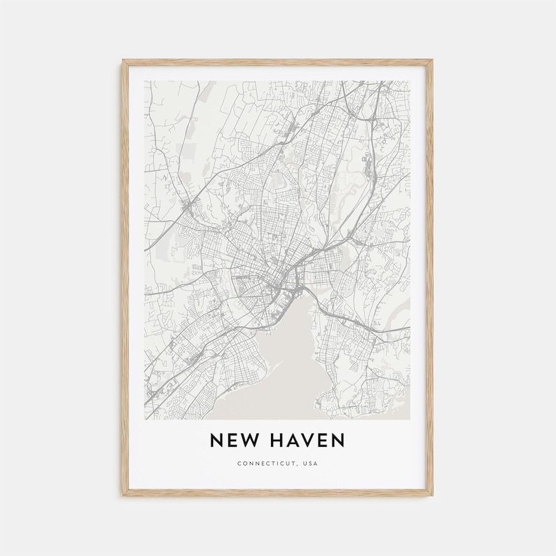 Map of New Haven Print, New Haven Map Gift, New Haven Poster, City Map ...