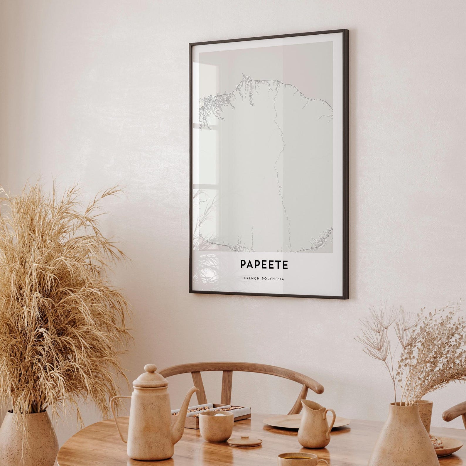 Map of Papeete Print, Papeete Map Gift, Papeete Poster, City Map ...