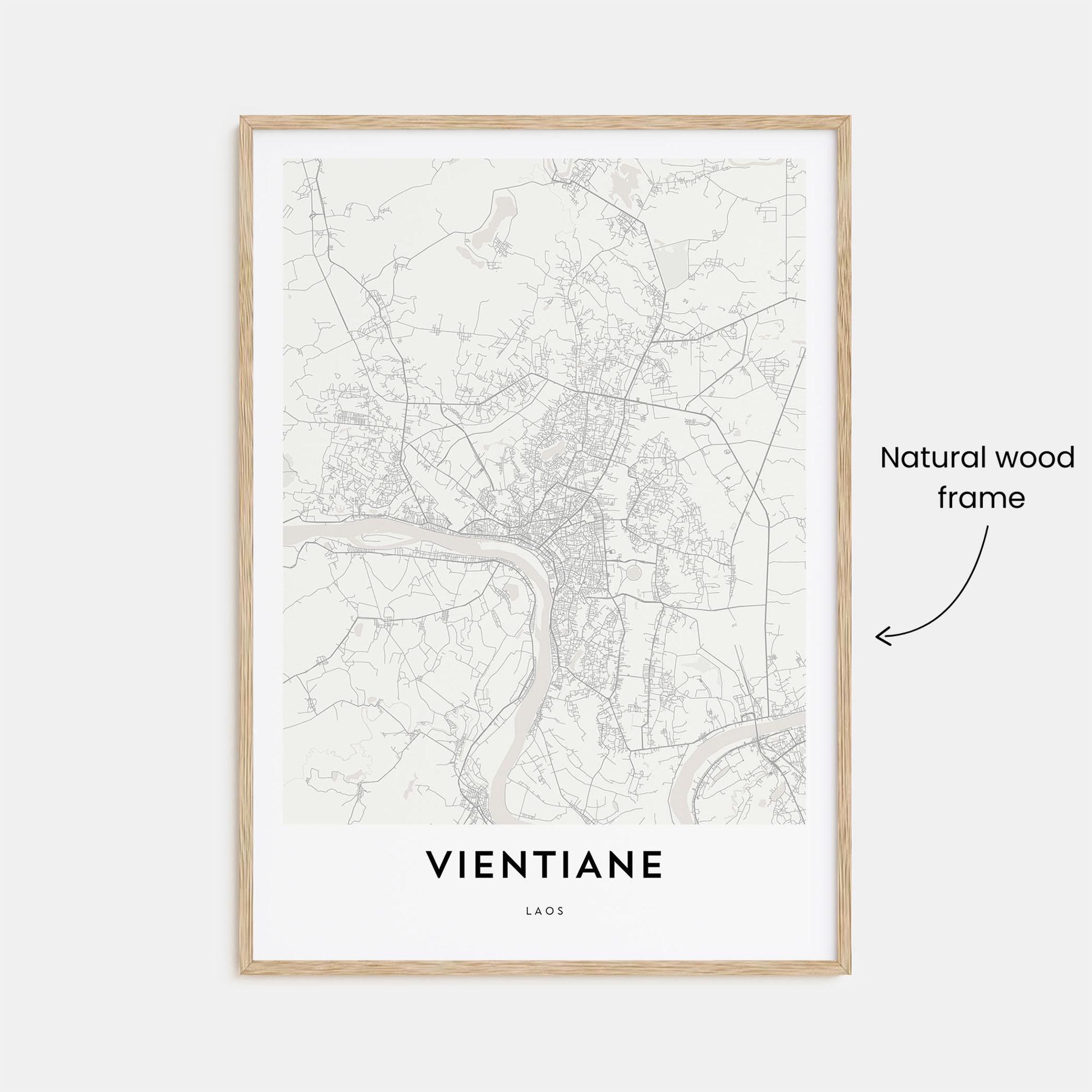 Map of Vientiane Print, Vientiane Map Gift, Vientiane Poster, City Map ...