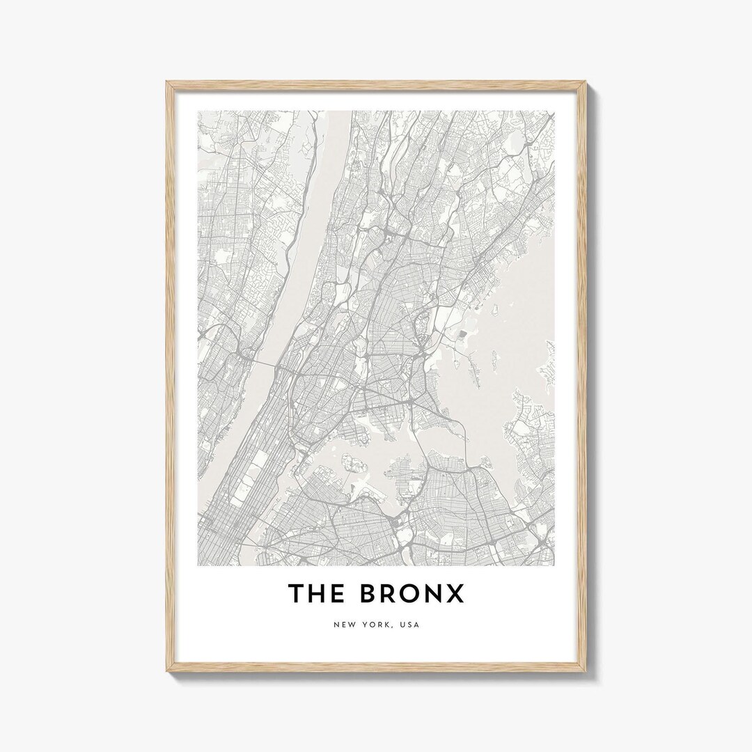 The Bronx Map Print: New York City Home Decor - Etsy