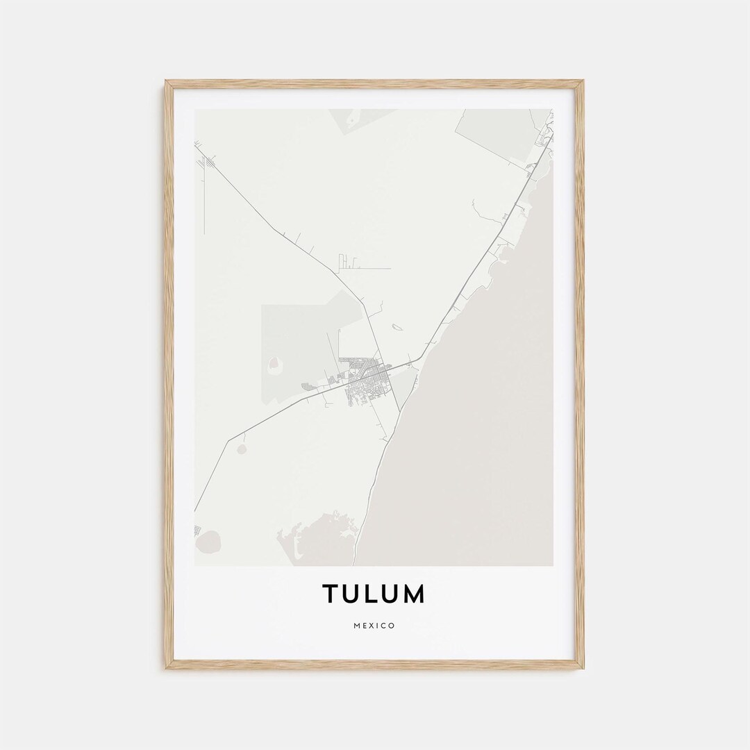 Map of Tulum Print, Tulum Map Gift, Tulum Poster, City Map Artwork for ...