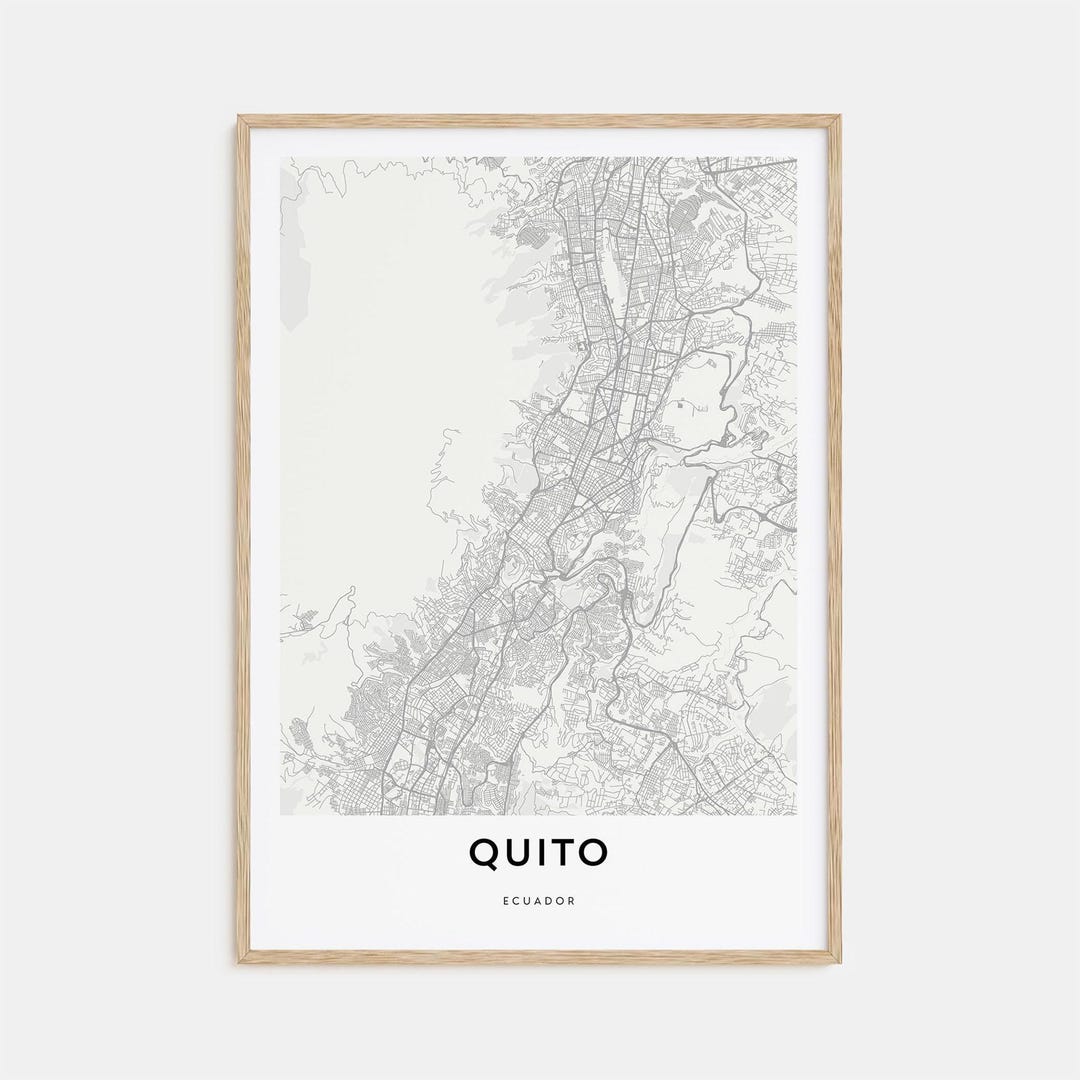 Map of Quito Print, Quito Map Gift, Quito Poster, City Map Artwork for ...
