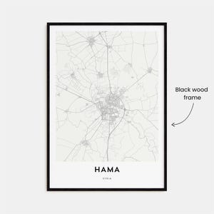 Map of Hama Print, Hama Map Gift, Hama Poster, City Map Artwork for ...