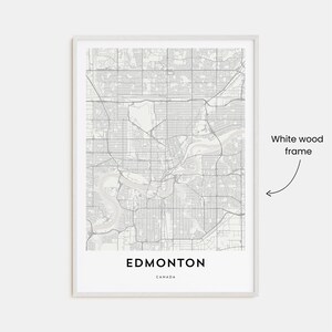 Map of Edmonton Print, Edmonton Map Gift, Edmonton Poster, City Map ...