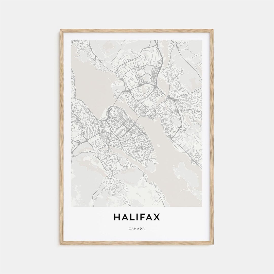 Map of Halifax Print, Halifax Map Gift, Halifax Poster, City Map ...